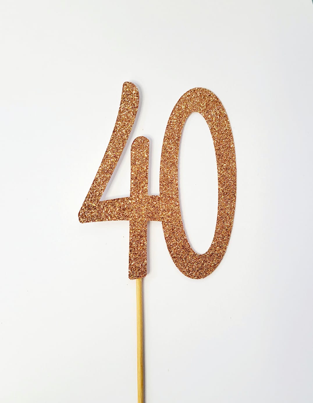 40th Birthday Cake Card Topper – Devlin Design Studio