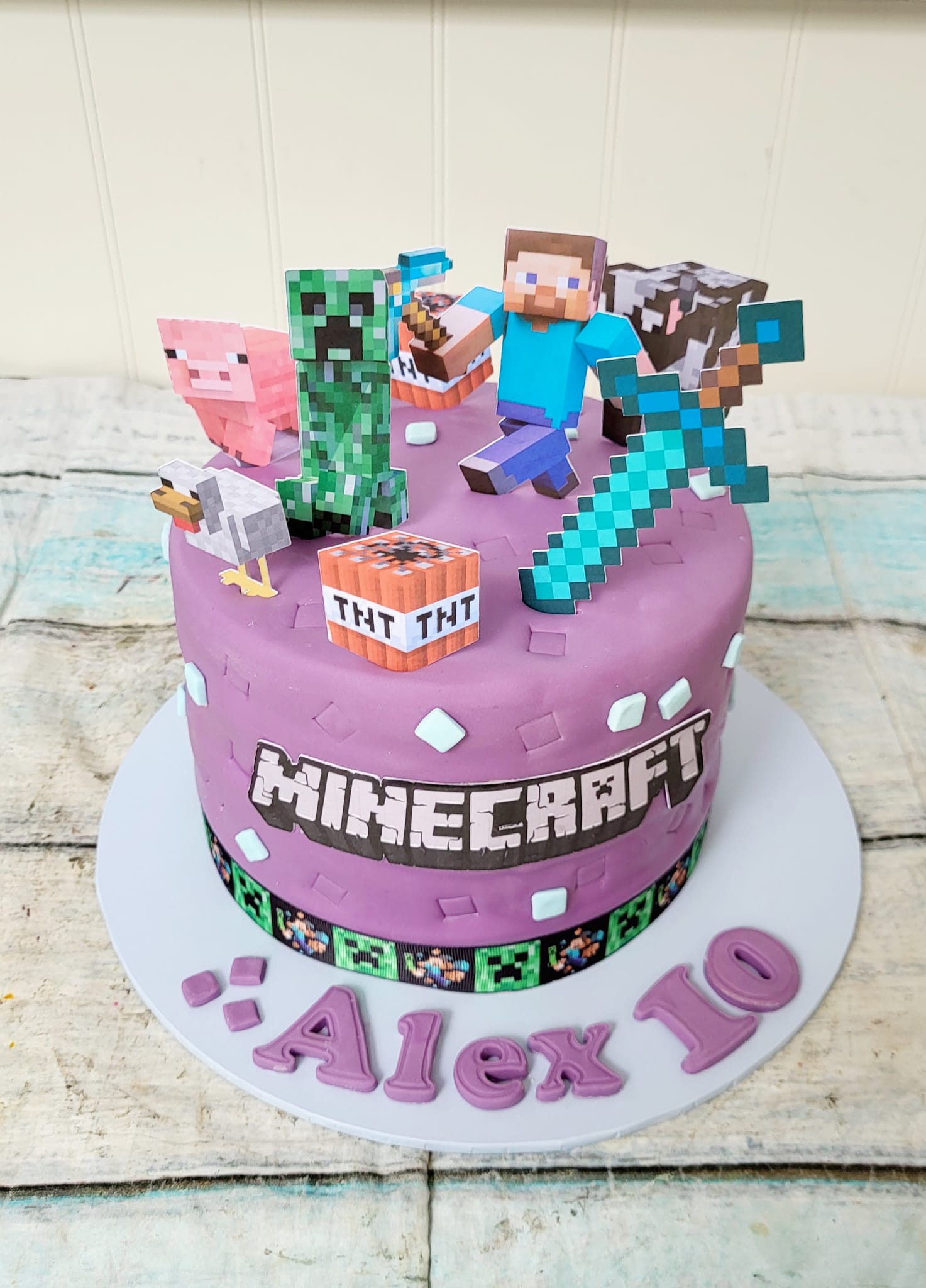 Minecraft card cake toppers – Devlin Design Studio