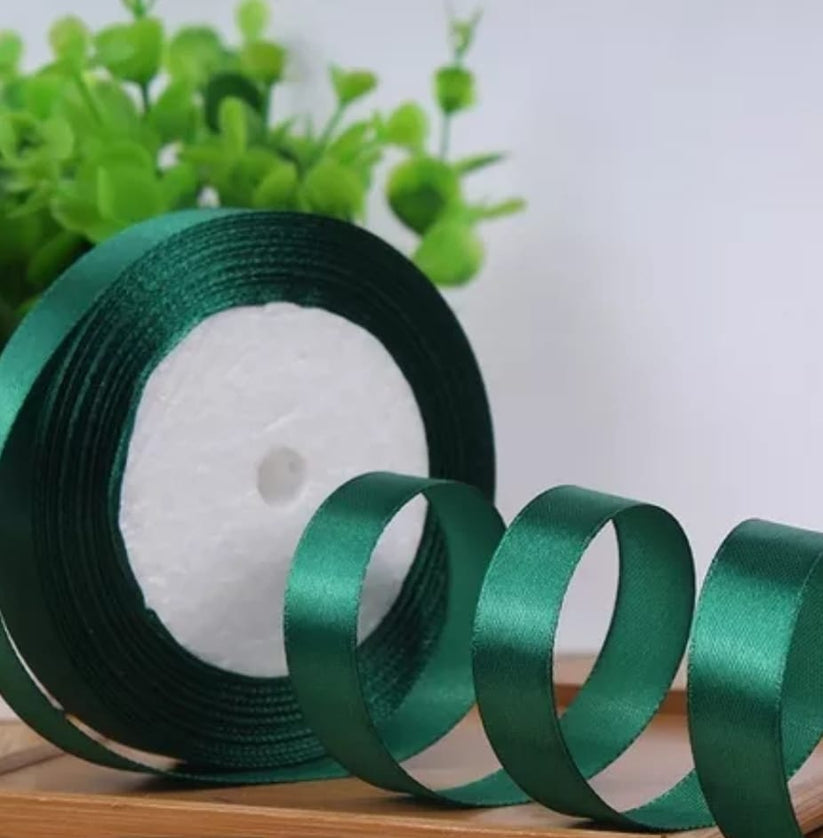 Dark Green Satin Ribbon (15mm) – Devlin Design Studio