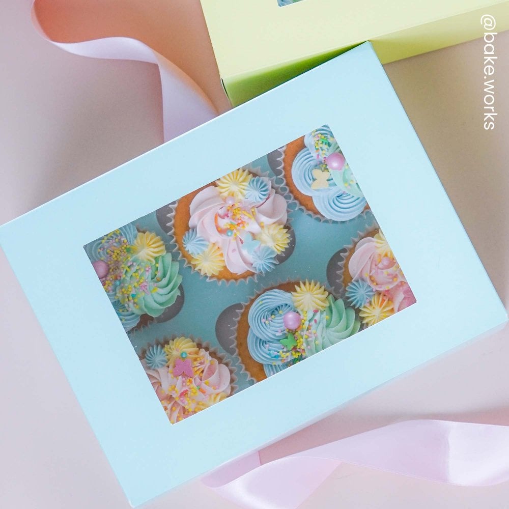 Duck Egg Blue 6 hole cupcake boxes – Devlin Design Studio
